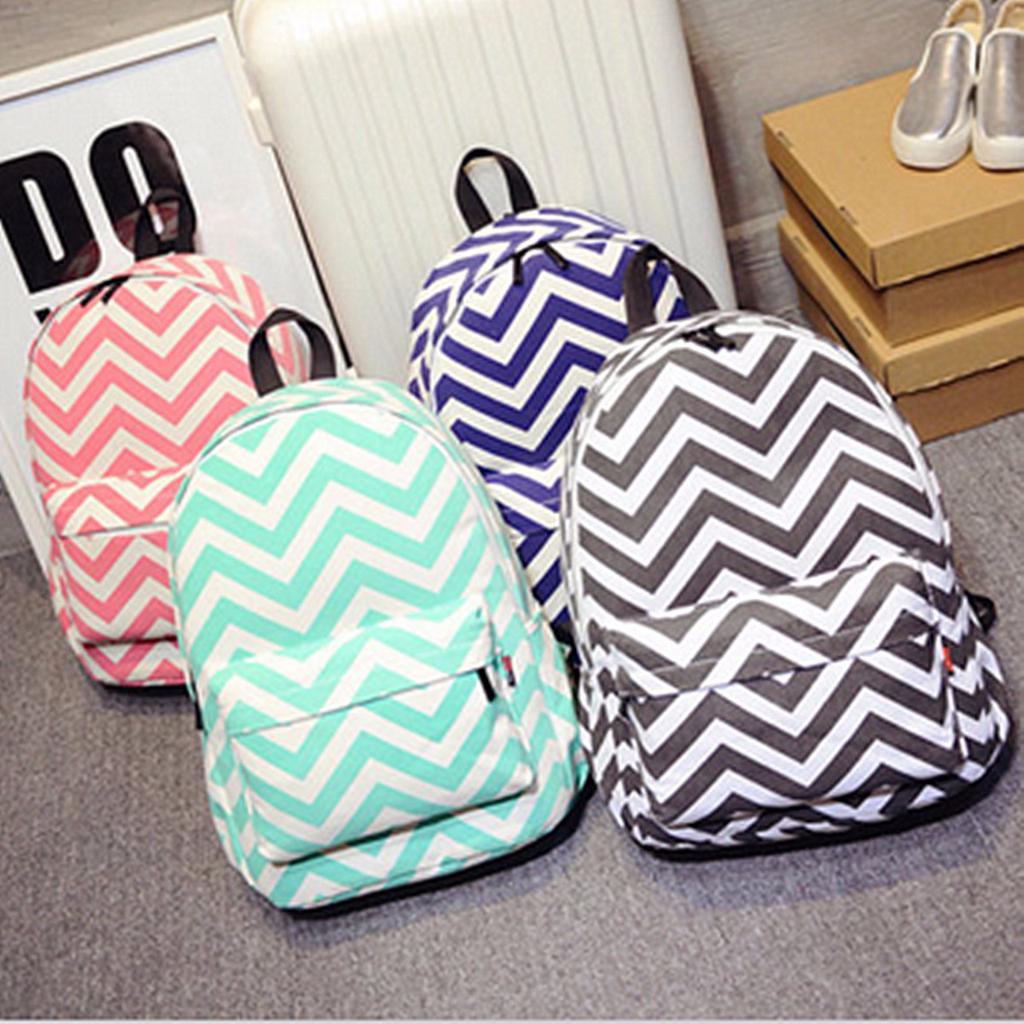 Buy 4 Color Girls Small Fresh Water Ripple Backpack Canvas Knapsack ...