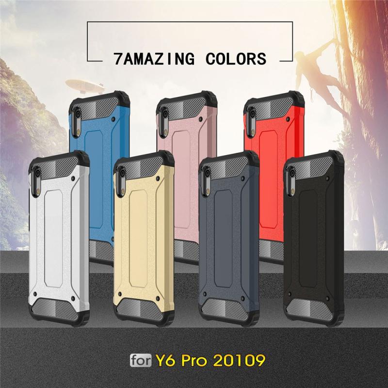 Buy Coque Étui combiné en TPU + PC pour HuY6 Pro (2019) (Noir) at ...