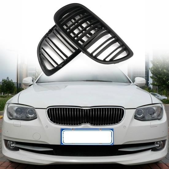 1Pair Car Front Kidney Grilles Matte Black 51137157277 51137157278 ...