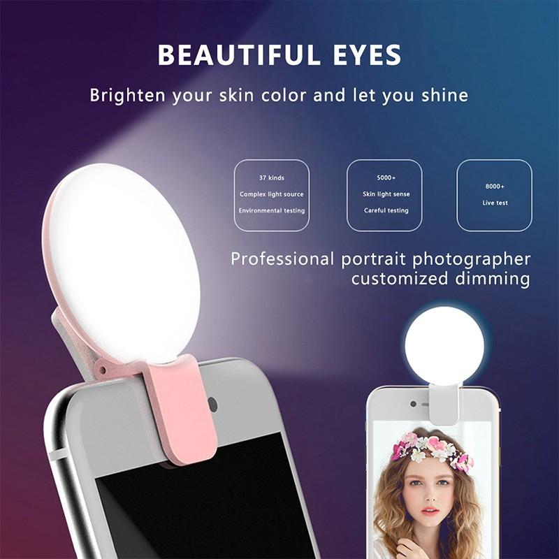 Buy 1PCS LED Fill Light Phone Selfie Lamp USB Rechargeable Beauty Light ...