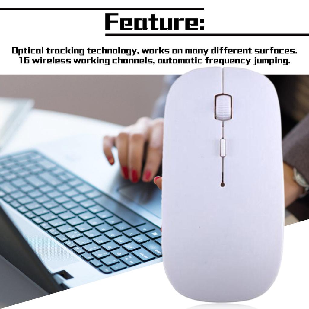 Buy Ultra Thin 2.4G USB Optical Wireless Mouse for Desktop Computer PC ...