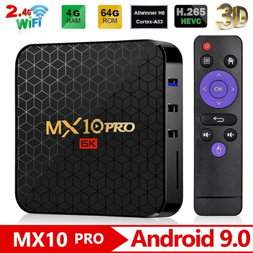 Buy MX10 Pro Android 9.0 6K Quad Core TV Box 4G 32 64G Media Player ...