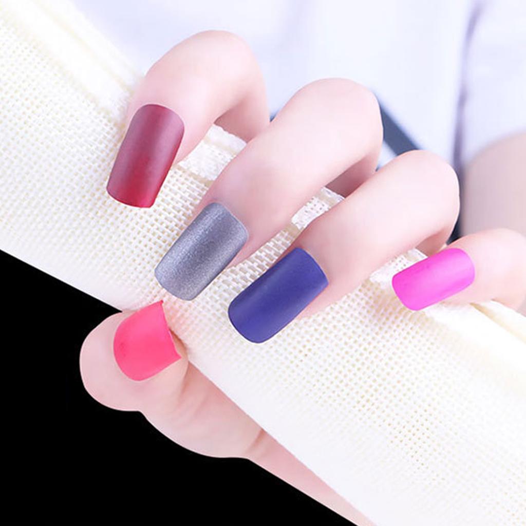 Buy 12ml Matte Dull Nail Polish Fast Dry Long-lasting Nail Art Varnish ...