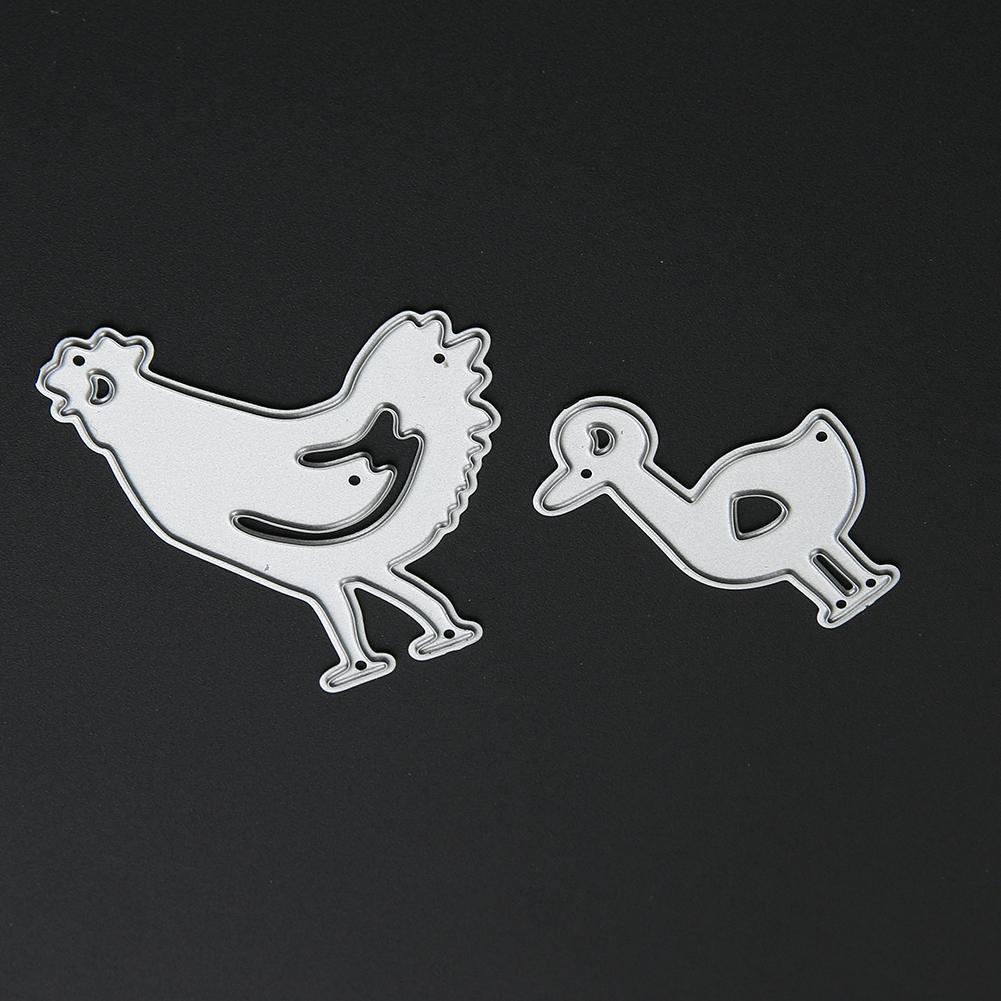 Buy 2pcs Poultry-shaped Metal Cutting Dies Stencil Embossing ...