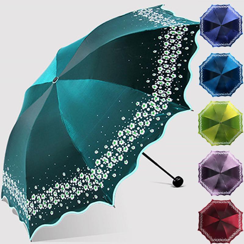 Buy Paradise Full Blackout Flash Umbrella Rain Women Arched Princess ...