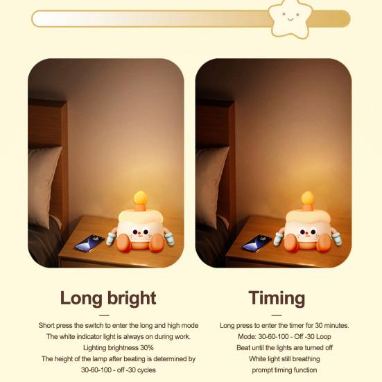 LED Night Light with Timer Dimmable Flicker Free Soft Lighting Cartoon ...