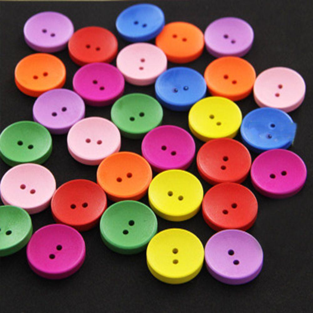 Funny Round Shape Colorful Mixed Puzzles Buttons Scrapbook Decor ...