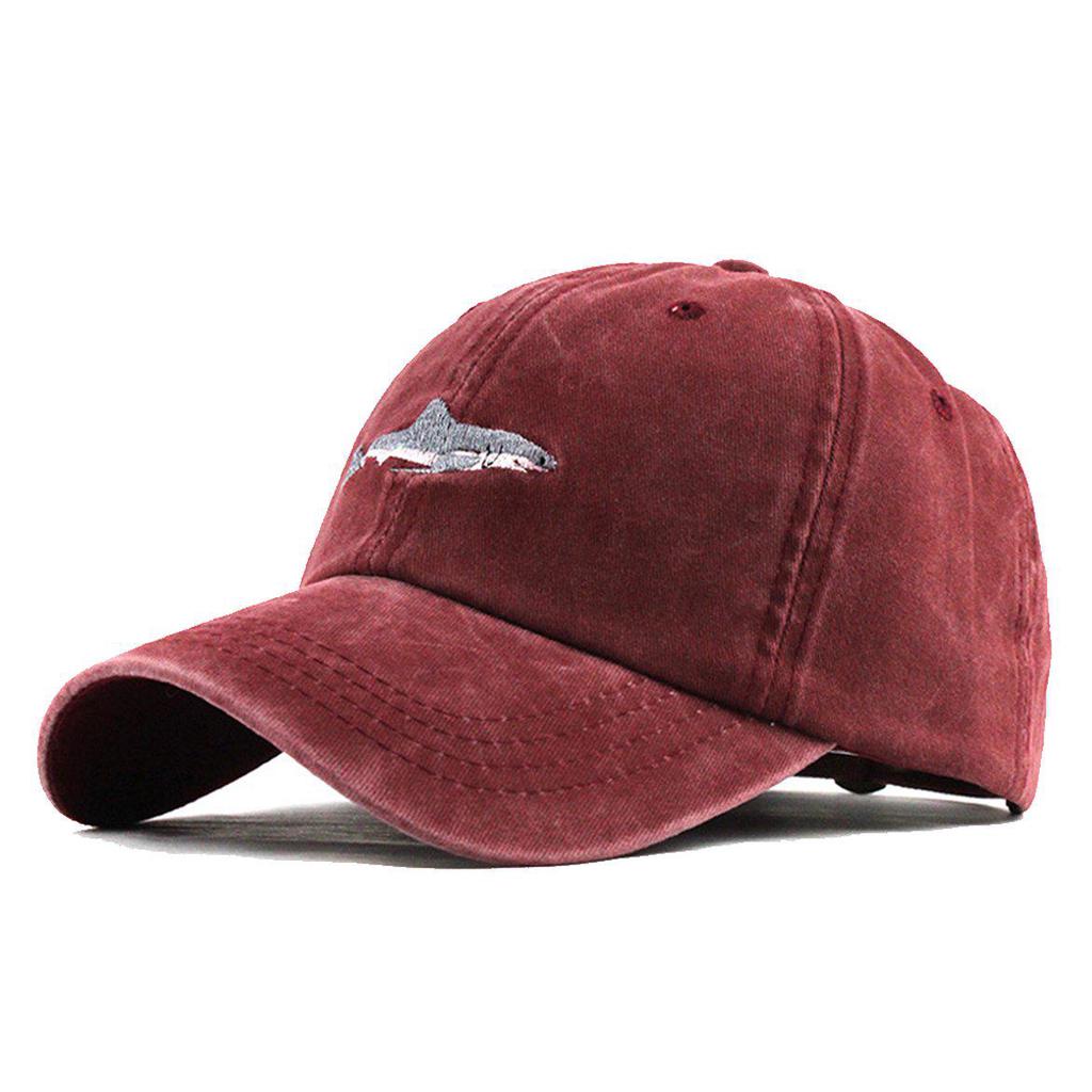 Retro Adult Fish Baseball Cap Shark Men And Women Washed Baseball Cap ...