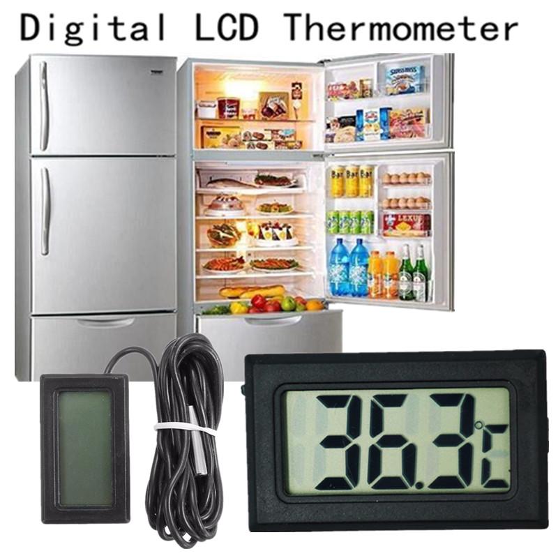 Multifunctional Mini Fridge Home Embedded LCD Display Digital Probe ...