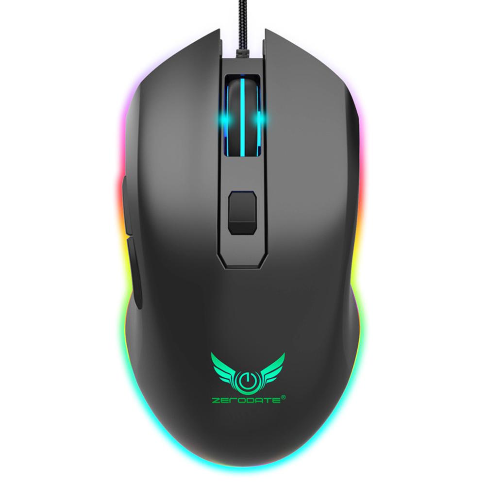 Buy ZERODATE G21 Wired 6 Buttons 6400DPI RGB Backlight Optical Gaming ...