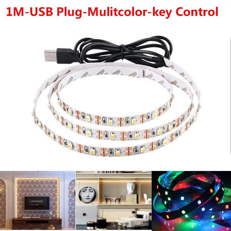 Buy 10/20M 3528 SMD RGB 2X5M 600LEDs LED Light Strip 44 Key IR Remote ...