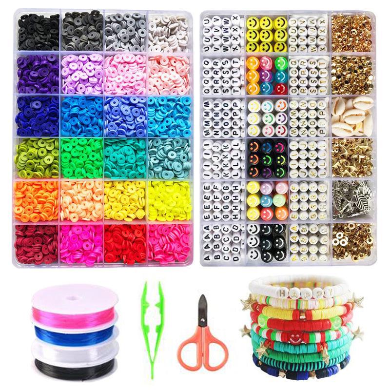 Buy DIY Bracelet Making Kit Round Acrylic Letter Beads Set For Bracelet ...