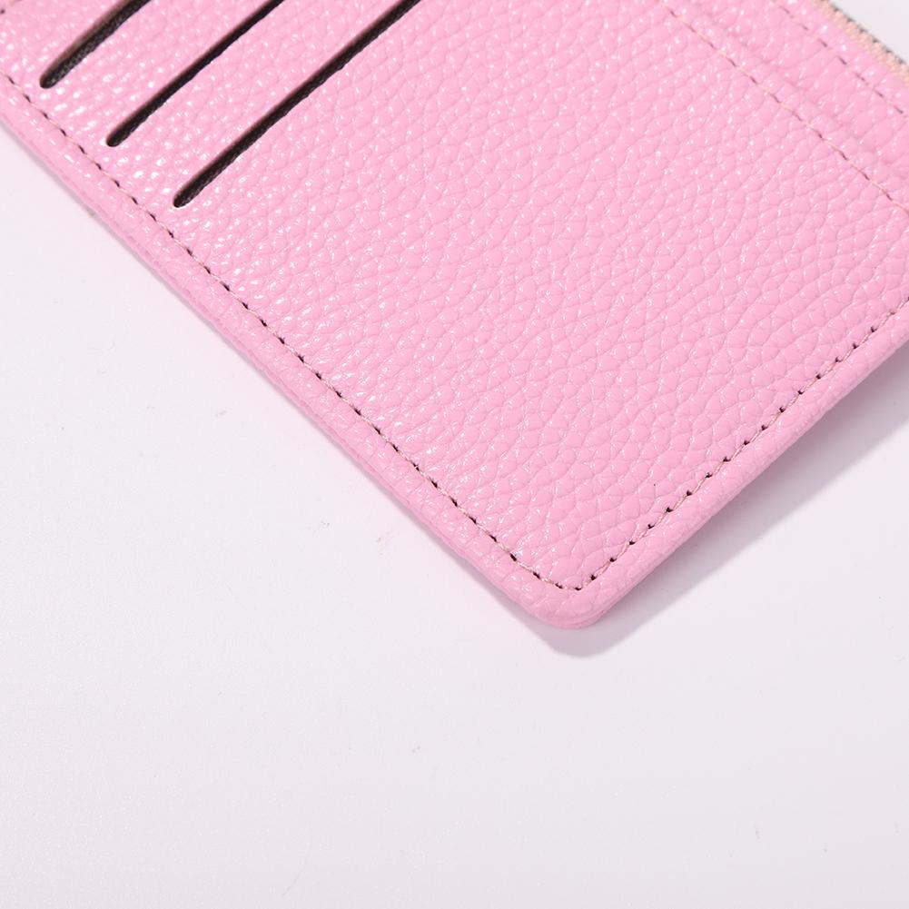 Buy Women Retro Leather Coin Purse Zipper Litchi Pattern Men Card ...