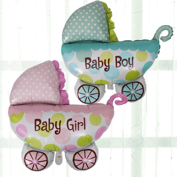 Buy Baby Stroller Foil Balloons Baby Shower Baby Carriage Boy Girl ...