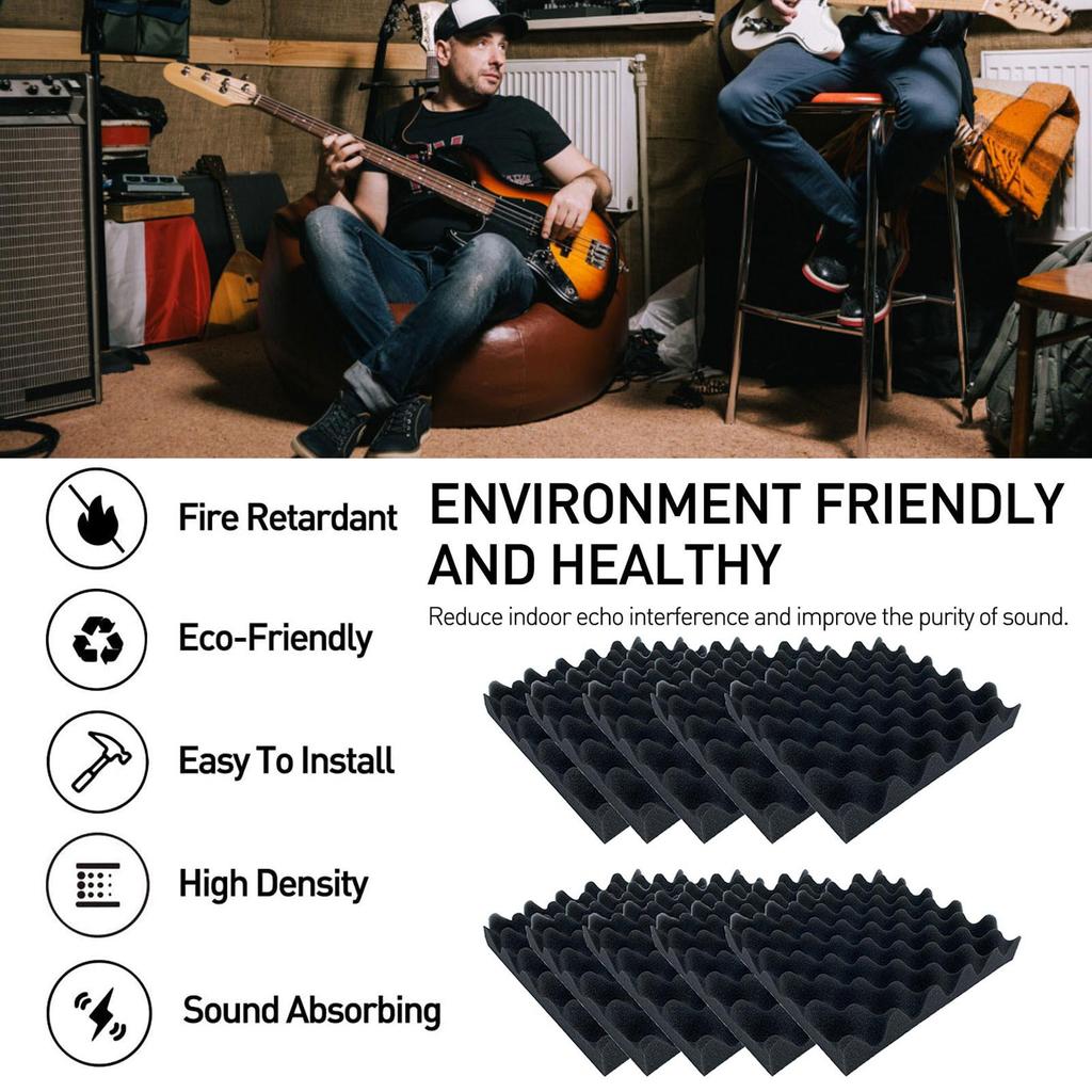 10pcs Soundproof Sponge Reduce Noise Widely Use Sound Absorb Foam uygun ...