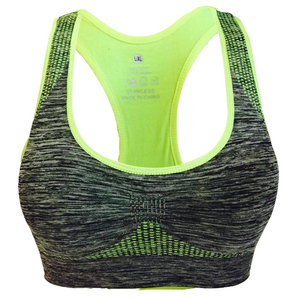 Buy [BD22] Women Seamless Sports Bra High Impact Pocket Yoga Bra Zero ...