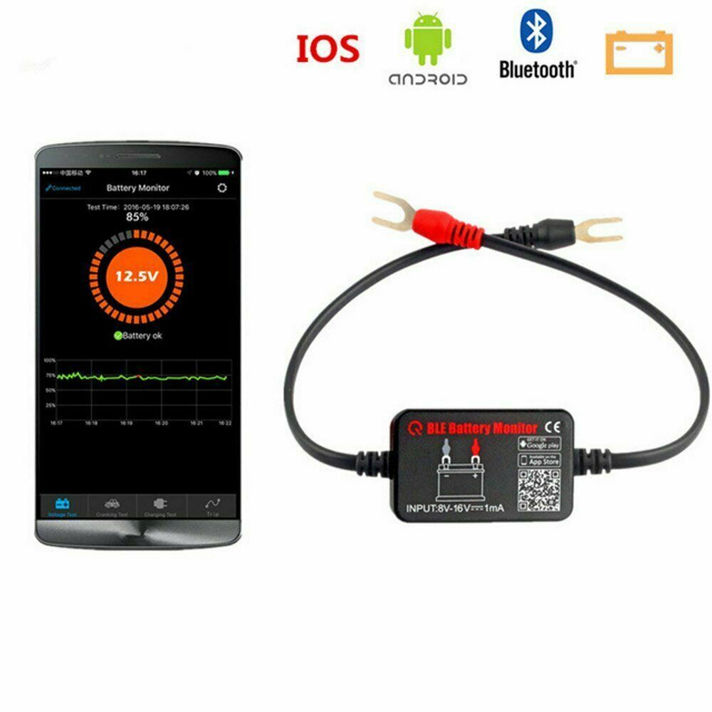 Buy 12V Car Battery Monitor via Bluetooth 4.0 Voltage Meter Tester ...