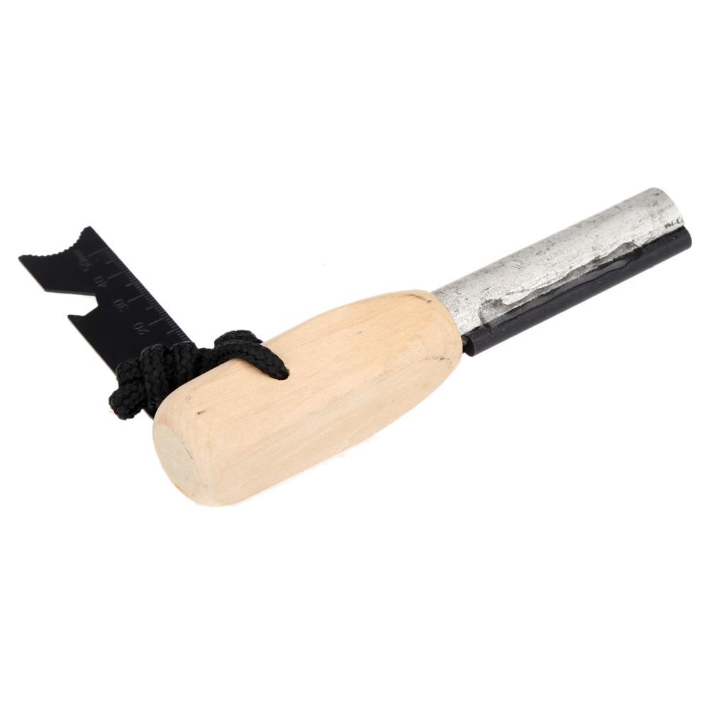 Portable Magnesium Rod Flint Stone Fire Starter with Wooden Handle ...