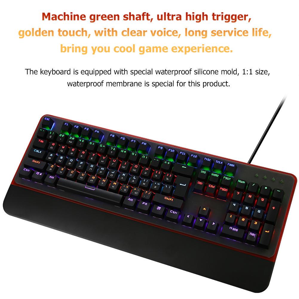 Buy Green Axis Mechanical Gamer Keyboard 12 Color RGB LED Backlit ...