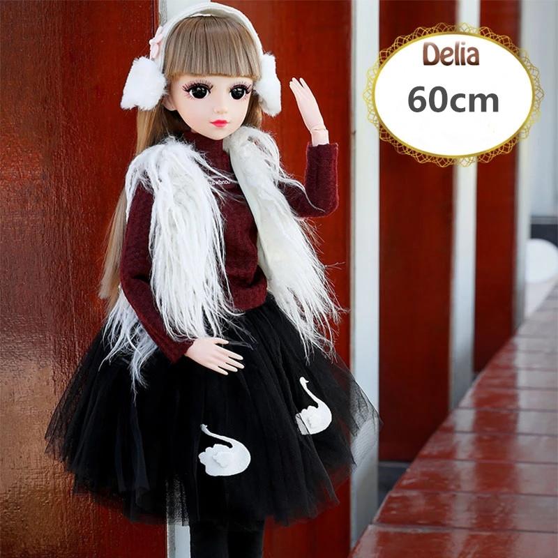 Buy 60cm Fashion Girl Doll Toy Decoration 22 Moveable Jointed DIY Dress ...