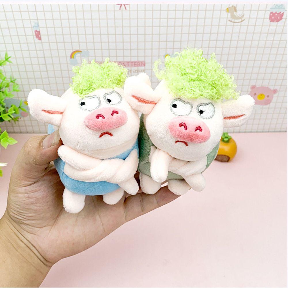 Buy Ring Animal Dolls Pig Plush Keychain Pig Plush Keyring Angry Pig ...
