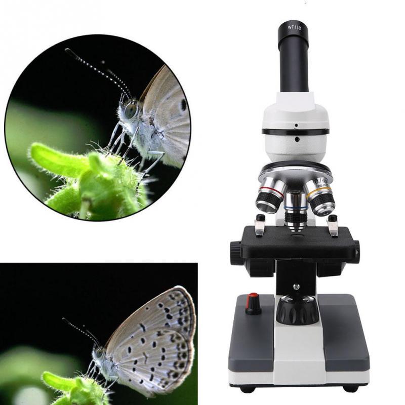 WF10X 40-640X Monocular Biological Science Microscope for Experiment ...