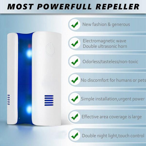 Buy Multi-functional Ultrasonic Electronic Repeller Repels Mice Bed ...