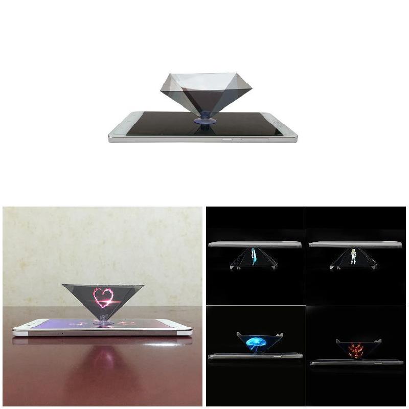 Buy Stand Pyramid Portable Display Mobile Hologram Phone For 3D Video ...