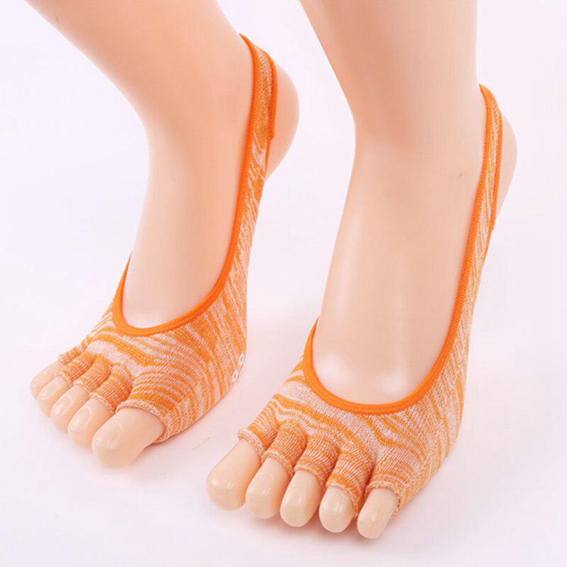 Buy Socks Women Yoga Half Toe Antiskid Ladies Massage Socks Sport Half ...