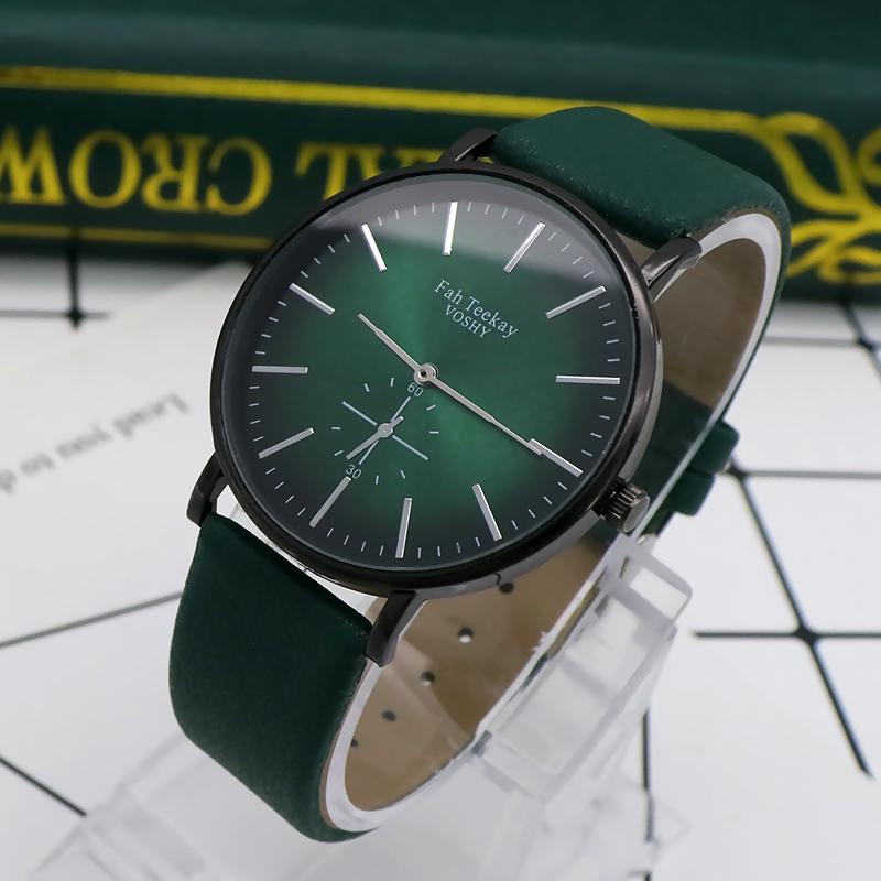 Buy Unisex Casual Watches Leather Strap Minimalist Style Brand Fashion ...