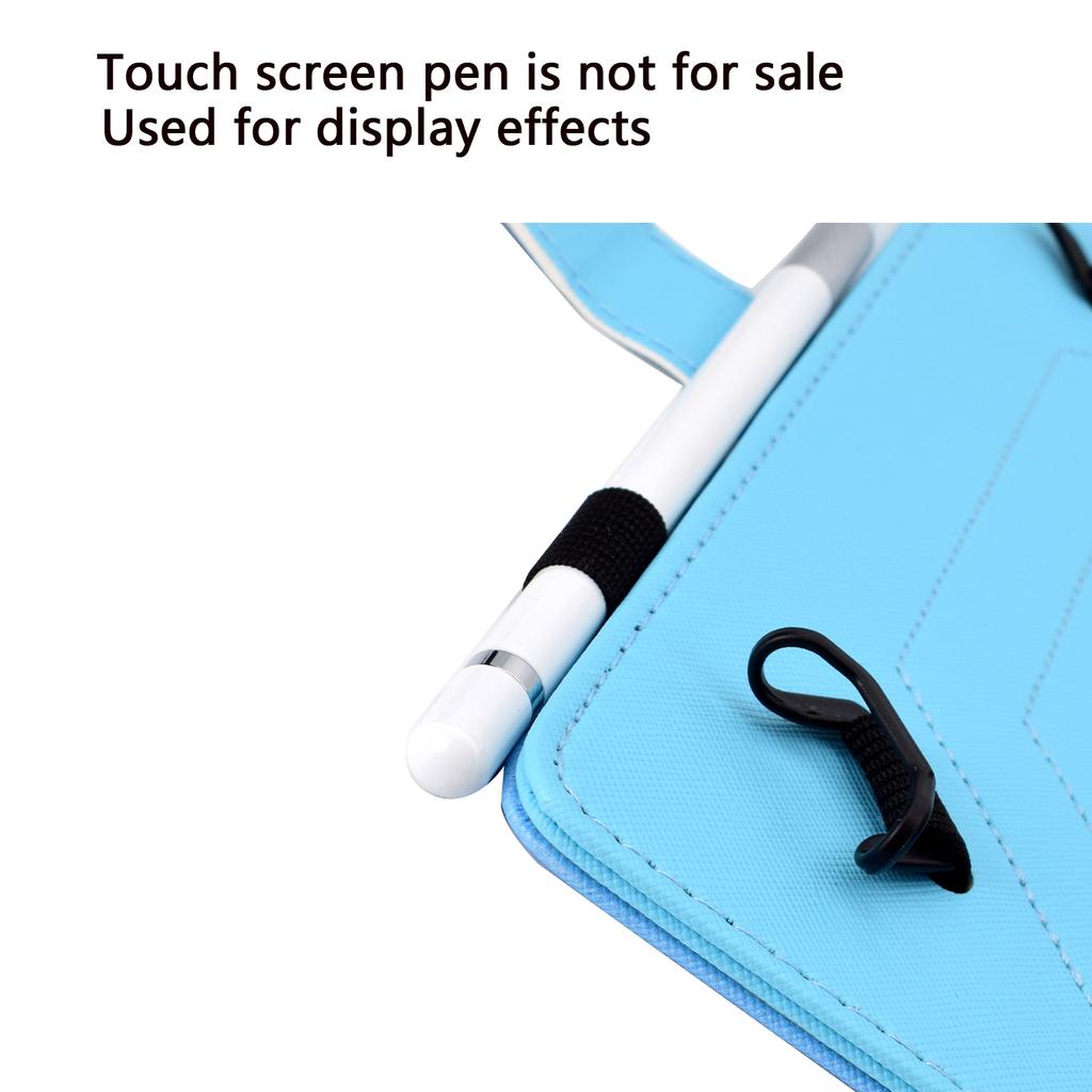 Evrensel 14 stil Tablet deri durum Flip Case kapak kapak cüzdan çanta ...