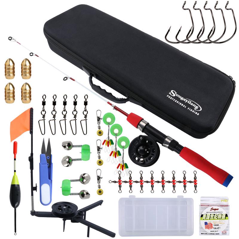 Buy Fishing Supplies Kit Fishing Tackle Kit Spinning Rod Hook Ice ...