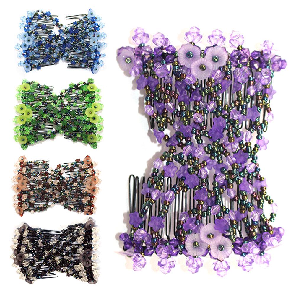 Buy 5pcs Magic Ez Combs Elastic Beaded Stretch Hair Bun Maker Hair ...