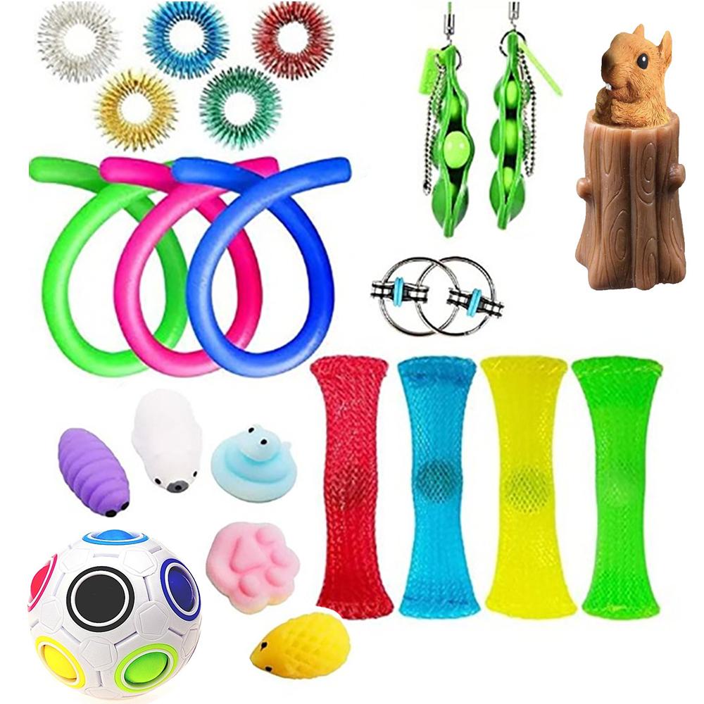 Buy 22PCS/Set Decompression Toy Set Pocket Flip Cube Toy Rodent Pioneer ...