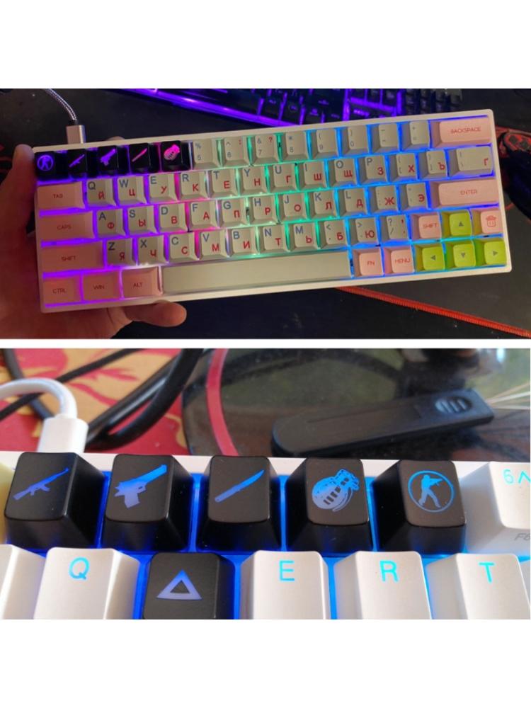 Buy 5Pcs OEM R4 Profile ABS Backlit Keycap Gaming Keycaps Key Button CS ...