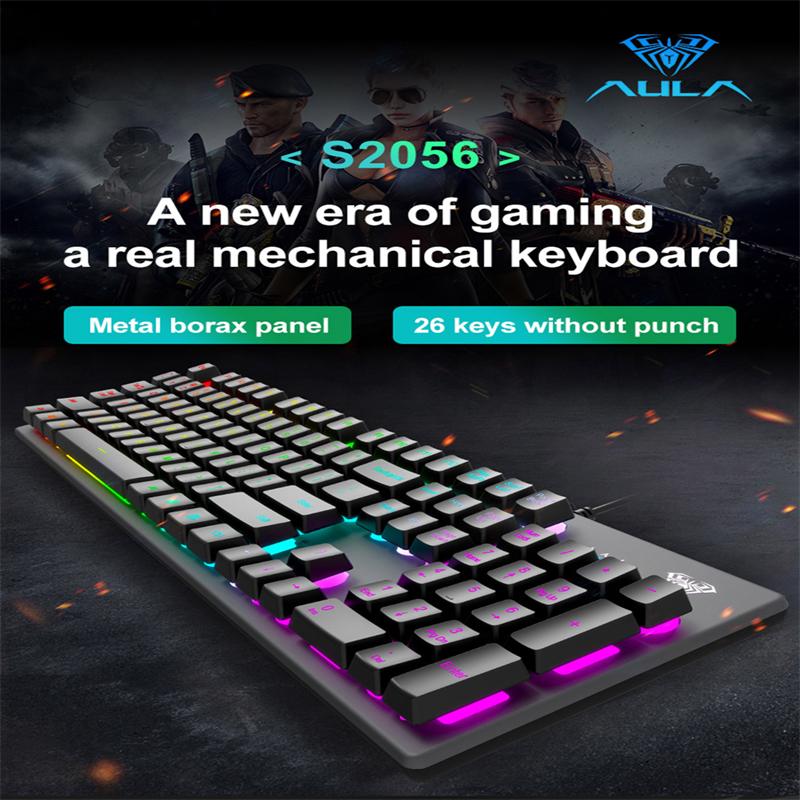 Buy AULA Gaming Keyboard S2056 Square Keycap Wired 26keys without Punch ...