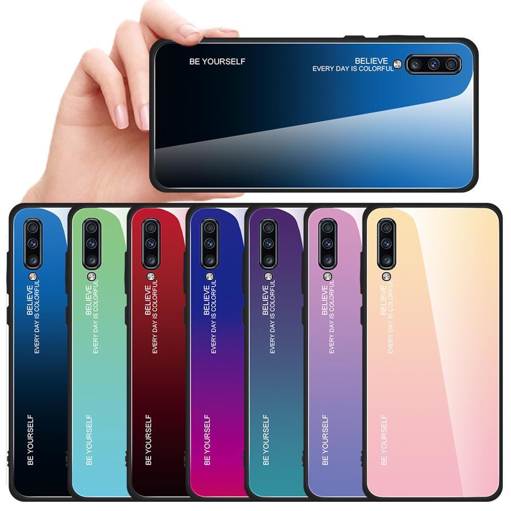 Buy Gradient Tempered Glass Phone Cases for Samsung Galaxy A70 ...