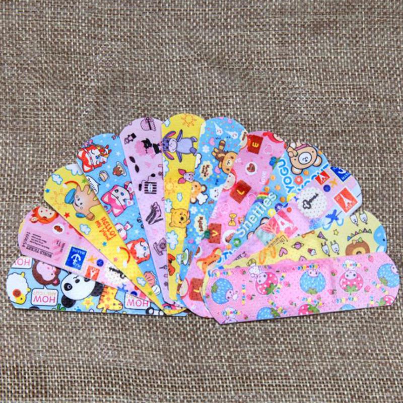 Buy 100Pcs Cute Cartoon Adhesive Bandages Waterproof Breathable Wound ...