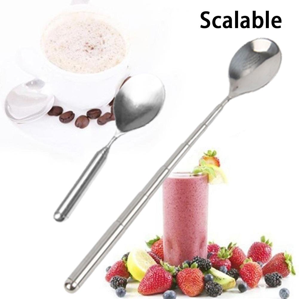Stainless Steel 62cm Long Telescopic Stirring Spoon NEW For Barbecue ...