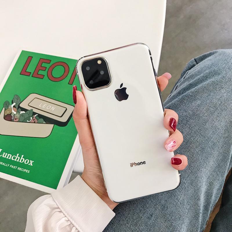 Fashion Soft TPU Plating Shell Edge Have Apple Logo Phone Case For ...