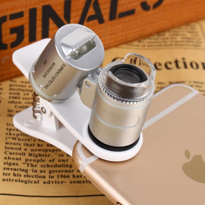 Buy 60X Mobile Phone Clip Type Magnifying Glass Mobile Phone Lens ...