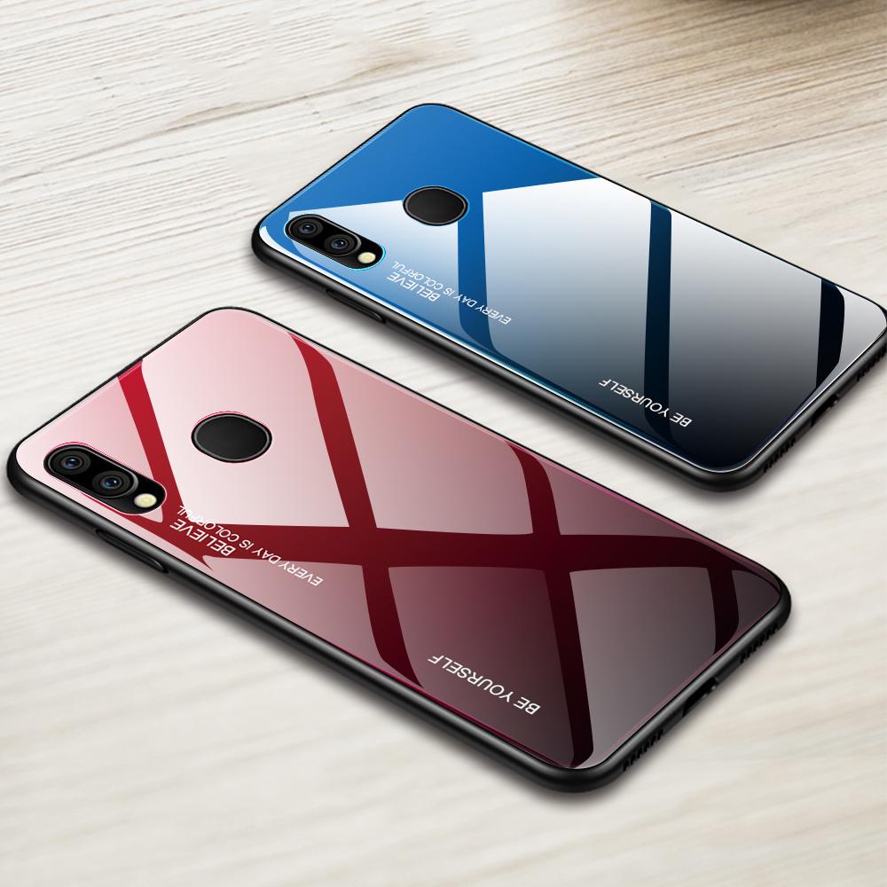 For iPhone Samsung Huawei Xiaomi Aurora Gradient Color Tempered Glass ...