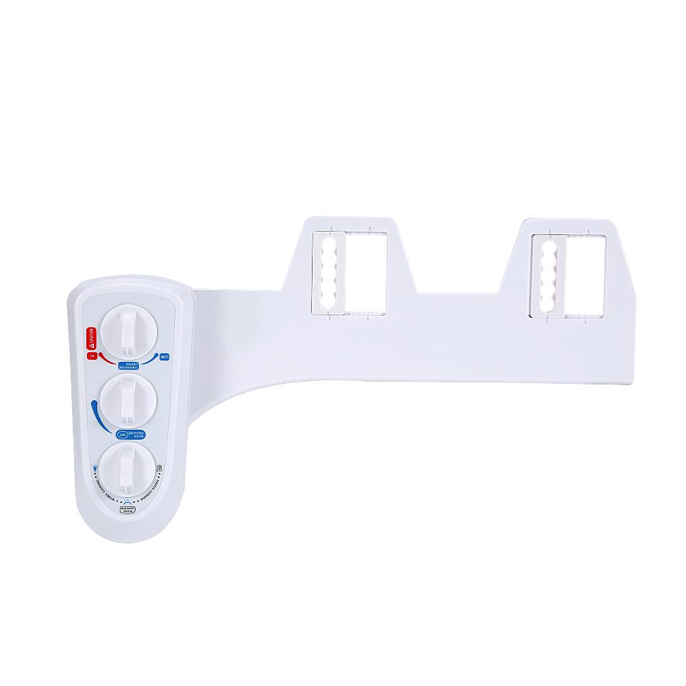 Buy Hot Cold 3-Knob Bidet Self Cleaning Dual Nozzle Toilet Attachment ...