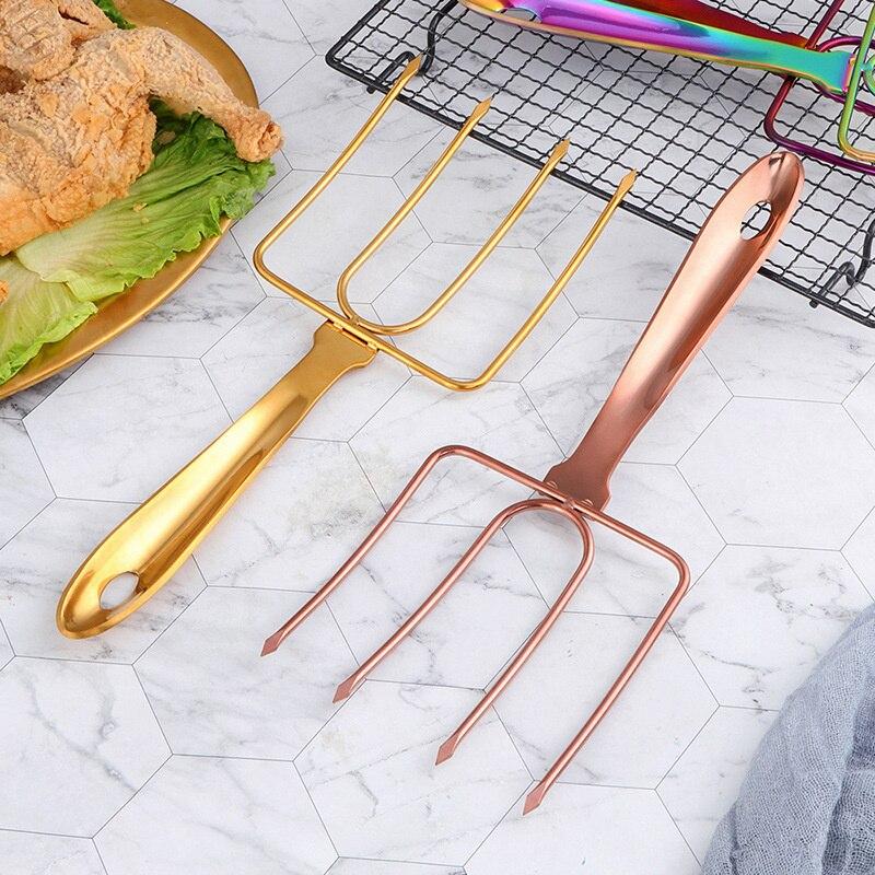 Cheap Creative Stainless Steel Large Barbecue Fork Household Turkey ...