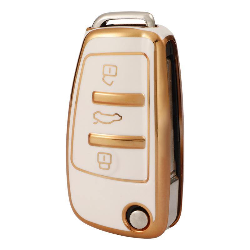 Cheap Fashion TPU Car Flip Key Case Cover Shell Fob For AD A3 8L 8P A4 B6 B7 B8 A6 C5 C6 4F RS3 ...