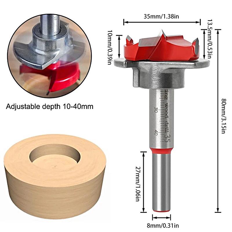 Buy 7Pcs Concealed Hinge Jig Drill Guide Cabinet Hole Kitchen Door Wood ...