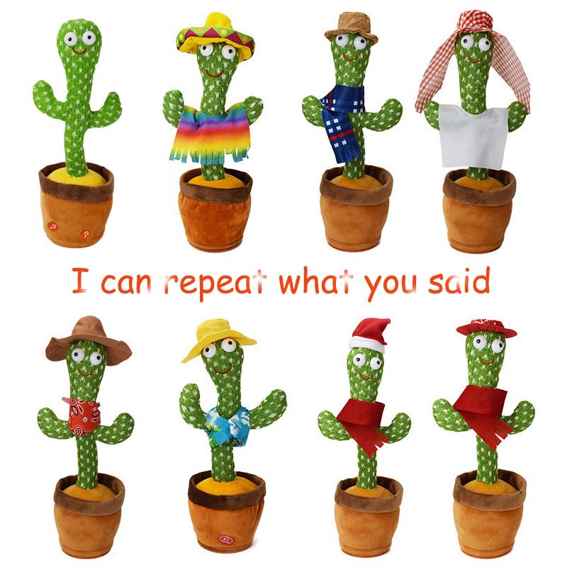 Buy Dancing Cactus Repeat Talking Toy 120 Song Speaker Wriggle Dancing ...