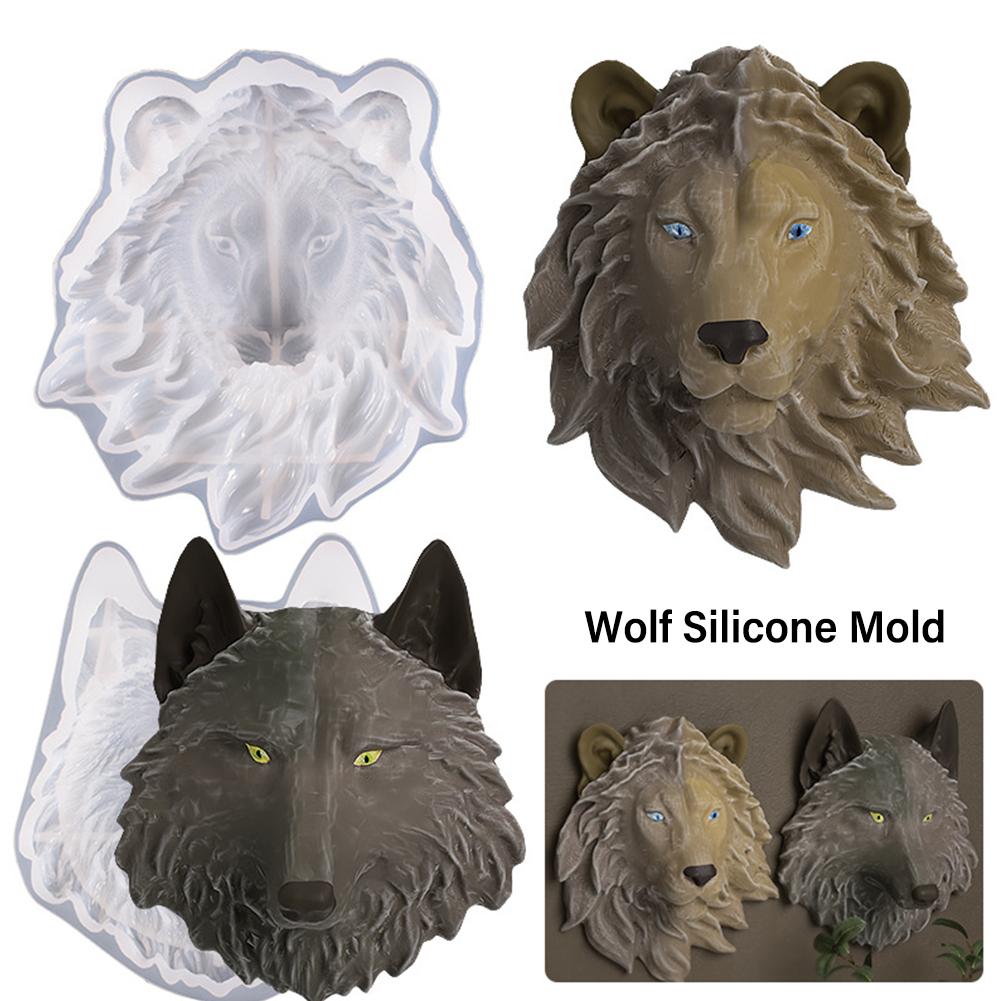 Cheap Animal Wolf Head Shape Resin Mould Epoxy Resin Silicone Molds ...