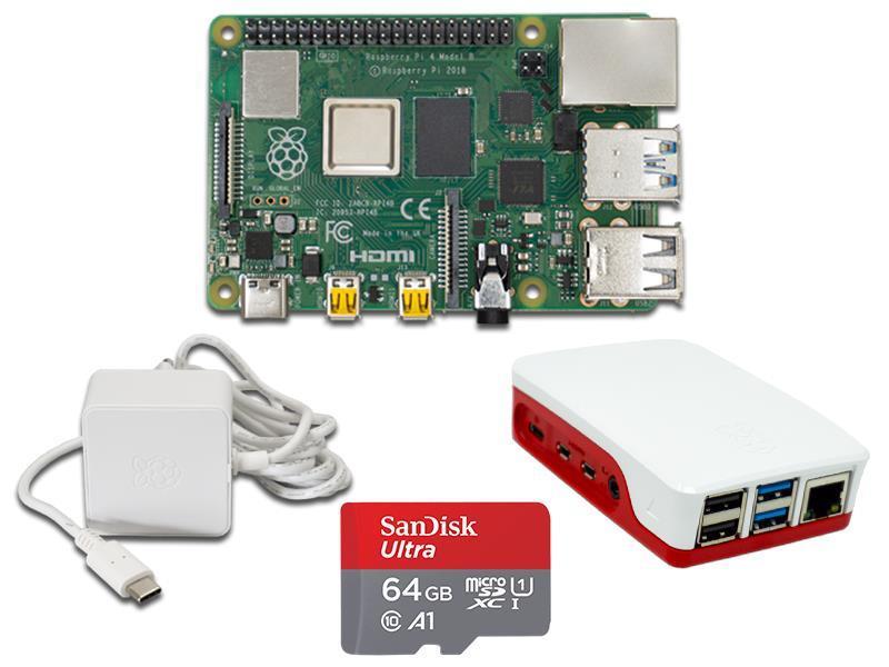 Buy Raspberry Pi 4 Model B Bundle Official Parts Red/White RPi with 8GB ...