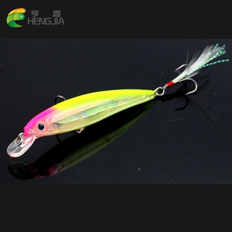 HENGJIA 5Colors 14g/11cm Minnow Fishing Lure Bionic Pike Lure Wobbler ...